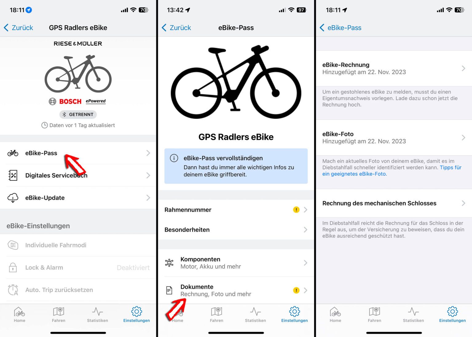 Bosch Flow App mit eBike Pass, Diebstahlbericht & Versicherung » GPS Radler