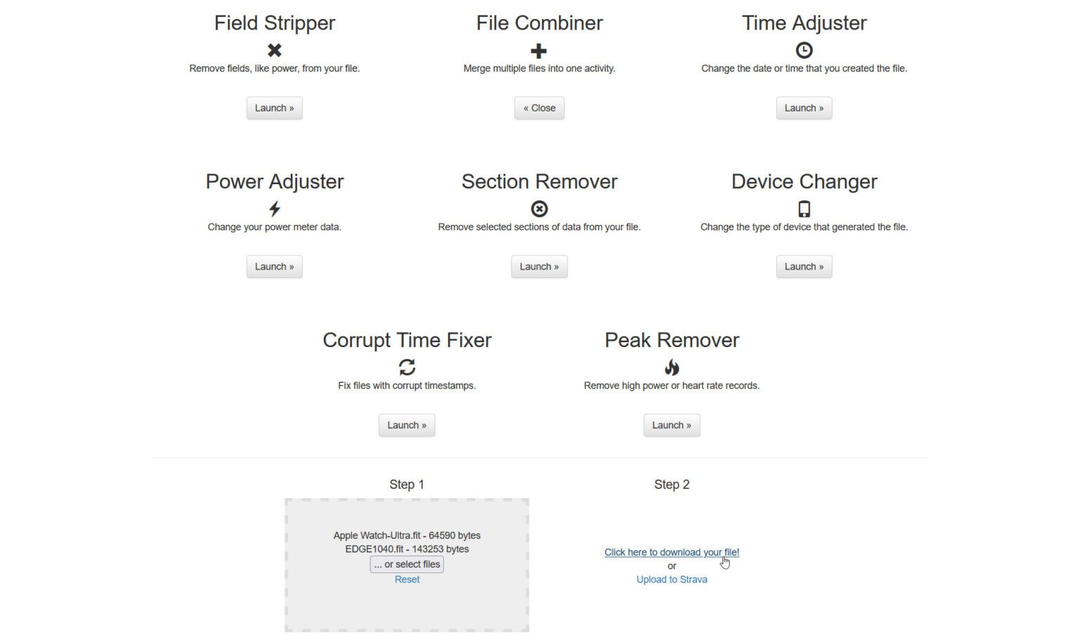 FIT-Files zusammenfassen ⚠️ Eine FIT-Datei erzeugen