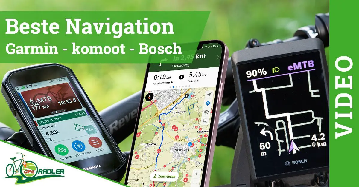 Video ️ Garmin, Bosch, komoot im Navi-Vergleich